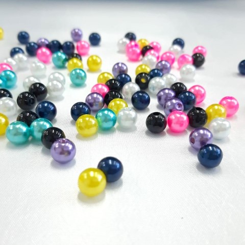 Margele plastic colorate 8 mm | Margele plastic sferice colorate
